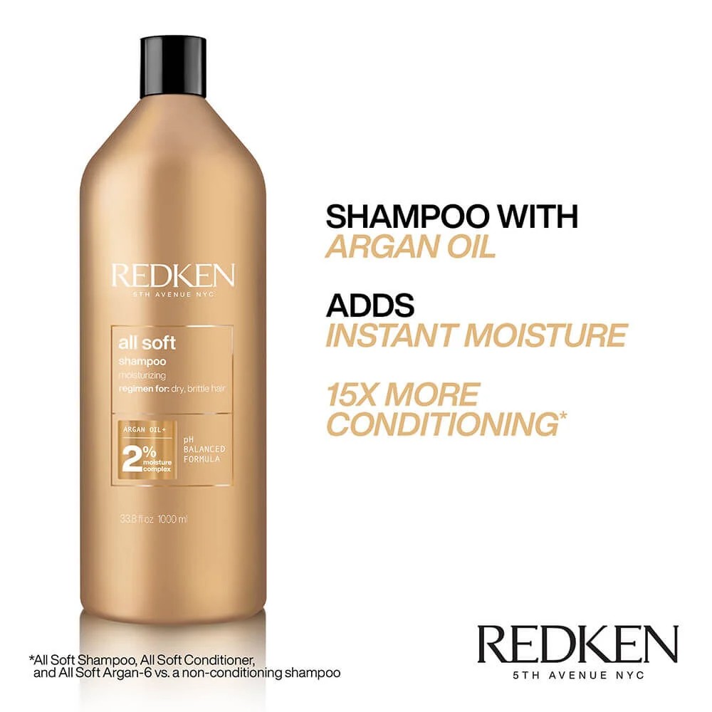 REDKEN All Soft Shampoo & Conditioner 1000mls